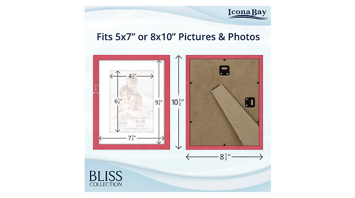 Icona Bay 8x10 Red Picture Frame - Modern Design