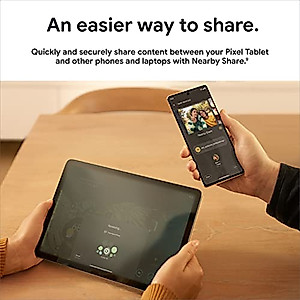 Google Pixel Tablet with Charging Speaker Dock - Android Tablet with 11-Inch Screen, Smart Home Controls, and Long-Lasting Battery - Rose/Porcelain - 128 GB