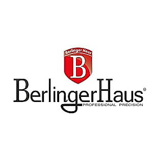 Berlinger Haus Kitchen Knife Set with Block, 8 Piece Knives Set for Kitchen, Cooking Knives with Kitchen Shears and Sharpener, Sharp Cutting Stainless Steel Chef Knife Set with Acrylic Stand, Gold