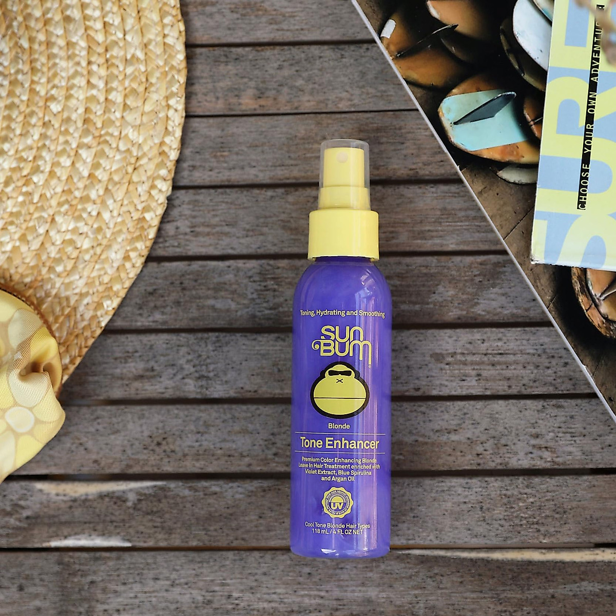 Sun Bum Blonde Tone Enhancer | Paraben, Gluten and Cruelty Free Purple Leave In Treatment for Blondes | 4 oz