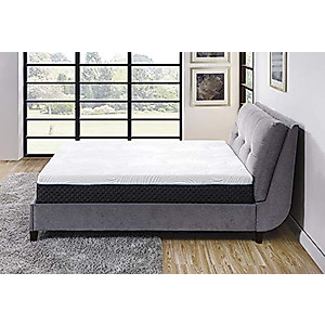 Lexicon Cradle 11-Inch Latex Microcoil Hybrid Mattress, Queen, White