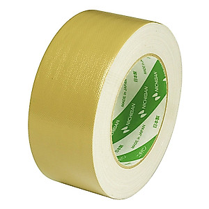 Nichiban 102N7-50 Cloth Tape, 2.0 inches (50 mm) x 86.5 ft (25 m) Roll, Ochre