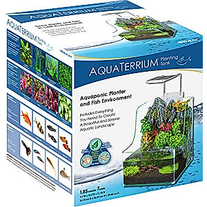 PENN-PLAX AquaTerrium Planting Tank – Hydroponic Aquarium with Integrated Filter System for Live Plants and Fish – 1.85 Gallons