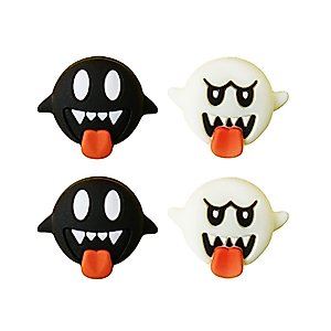 PERFECTSIGHT Halloween Skull Thumb Grip Caps for Playstation 4/5, PS5, PS4, Xbox Series X/S, Xbox One, Switch PRO Controller, 4PCS Kawaii Soft Rubber 3D Analog Thumbsticks Grips Joystick Cover