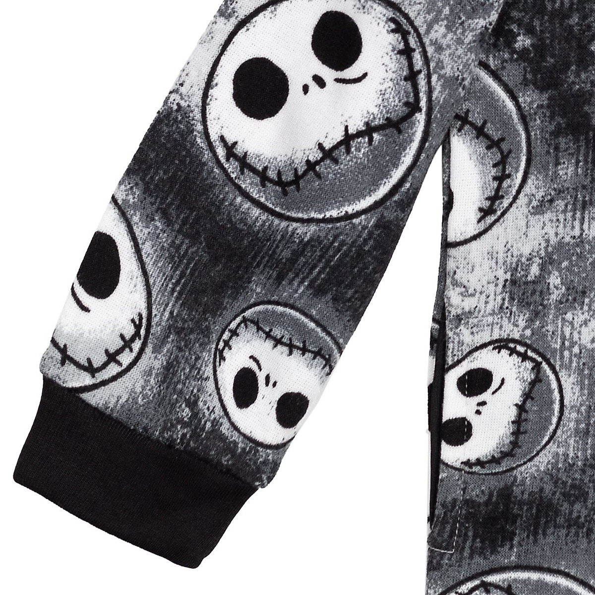 Disney Nightmare Before Christmas Jack Skellington Toddler Boys Fleece Zip Up Hoodie Tie Dye Black 4T
