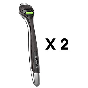 Dorco Pace 6 Pro - Six Blade Razor System with Trimmer - 2 Replacement Handles (Handles Only)