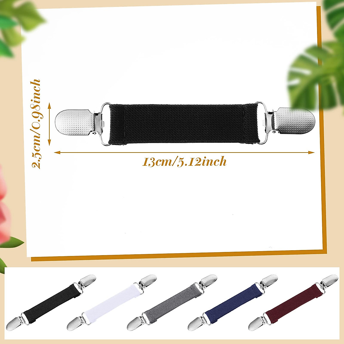 SATINIOR 5 Pcs Fit Dress Cinch Clips Set Scarf Clip Retro Cardigan Collar Clips Back Cinch Shawl Clip(Graceful Colors)