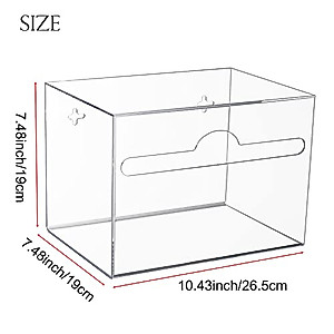 Aphbrada Large Trash Bag Dispenser Roll Holder, Wall Mount Acrylic Garbage Bag Dispenser Roll Holder for Kitchen Cabinet, Trash Waste Bin Liners Organizer for Under Sink, Clear