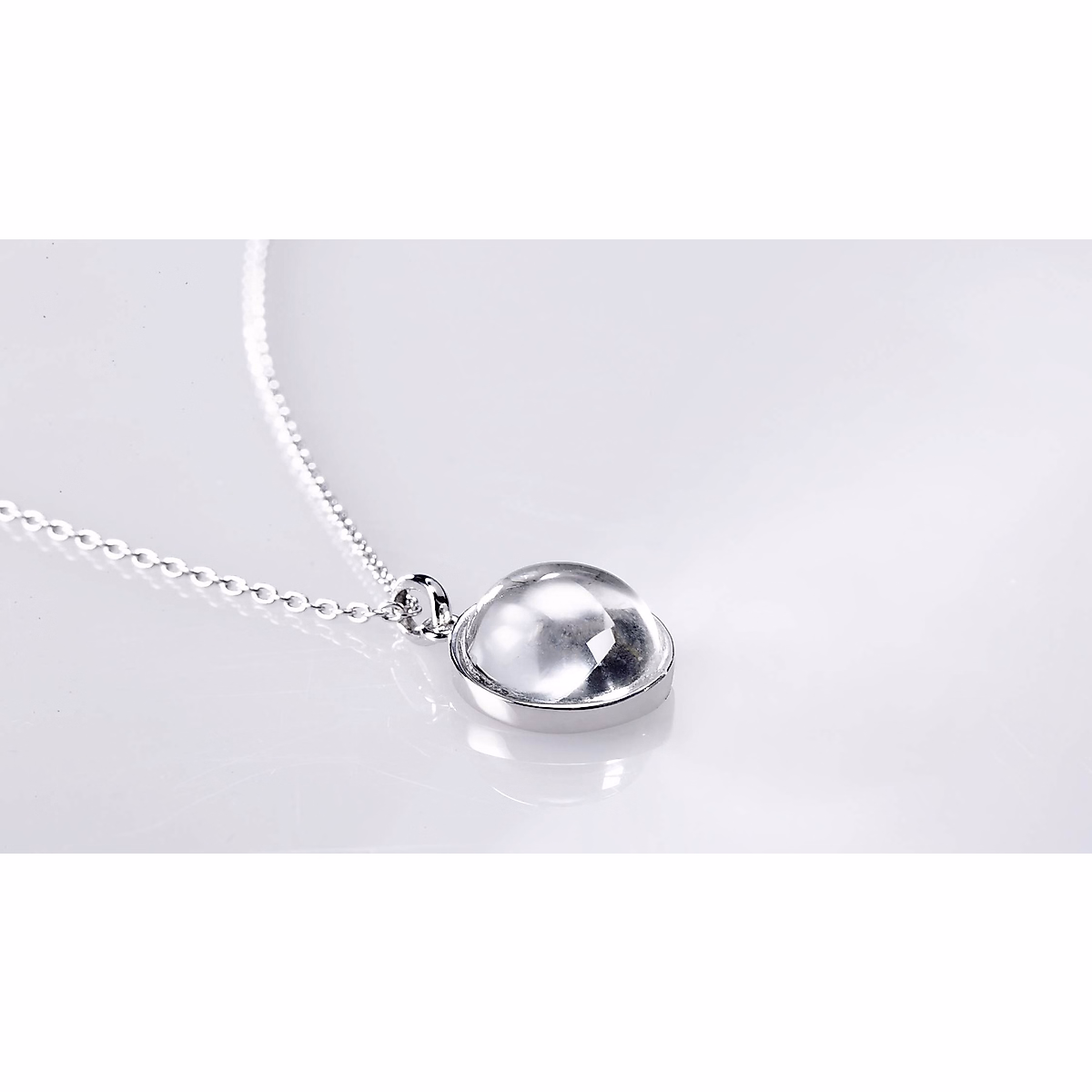 Once A Moon - Sterling Silver Lunar Necklace Made With Real Moon Dust Meteorite | Best Valentine's Day Gifts | Gift for Wife | Best Gift for wife | Gift for her | Astrology Gift (18"+2" Extender)