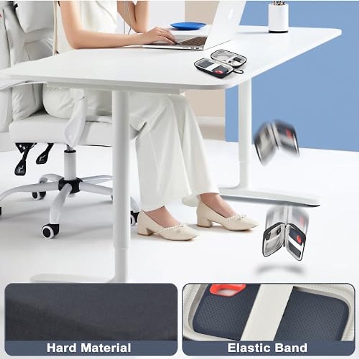 Case Compatible with SanDisk 1TB 2TB 500GB / for SanDisk PRO Extreme Portable SSD, External Solid State Hard Drive Storage Holder for SDSSDE61/ SDSSDE60/ SDSSDE81 (Box Only)(Black)