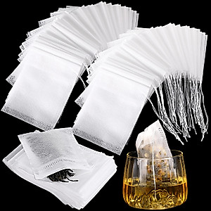 1000 Pcs Disposable Tea Bags for Loose Leaf Tea Drawstring Empty Tea Bags Bulk Tea Filter Bags Tea Sachets Infuser Strainers for Loose Tea Coffee Spice Herbs(2.75 X 3.54 Inch)