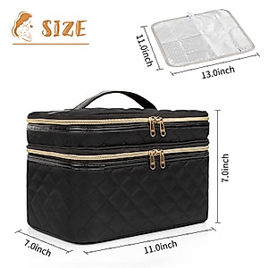 Breast Pump Bag Compatible with Wearable Breast Pump, Ethereal Carrying Case and Waterproof Pump Parts Pad, Black