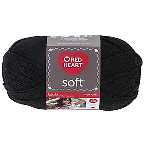 Red Heart Soft Yarn, Black (E728.4614)