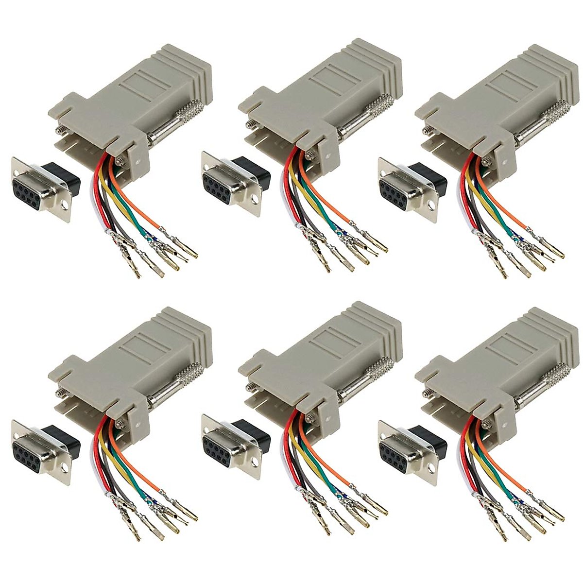 Dahszhi DB9 Ethernet Adapter, DB9 to RJ45 Modular Adapter, F/F