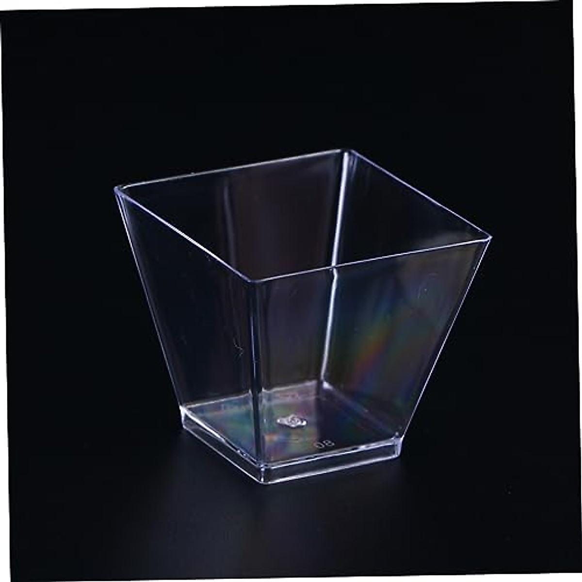 HAKIDZEL 50PCS mini appetizer cups clear cups for party square parfait appetizer cups square tumbler cups disposable snack bowl clear dessert cup mini plastic containers tableware ice cream