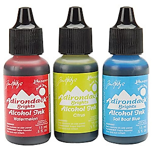 Ranger TAK-B-25962 Adirondack Brights Alcohol Ink 1/2-Ounce 3/Pkg, Dockside Picnic