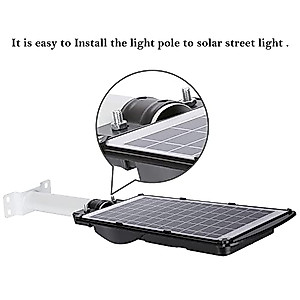 MiDive Street Light Pole, Solar Light Extension Mounting Arm for Outdoor Lighting,Pole Mounting Bracket,Metal Street Lights Bracket Waterproof and Rustproof Used for Barn Lamps,Post Trees,Fence