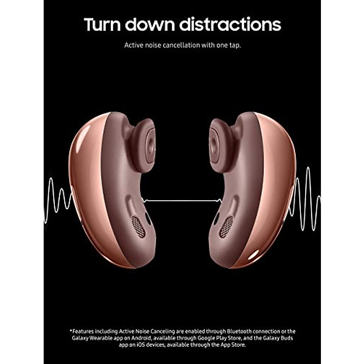 Samsung Galaxy Buds Live True Wireless Earbud Headphones - Mystic Bronze (Renewed)