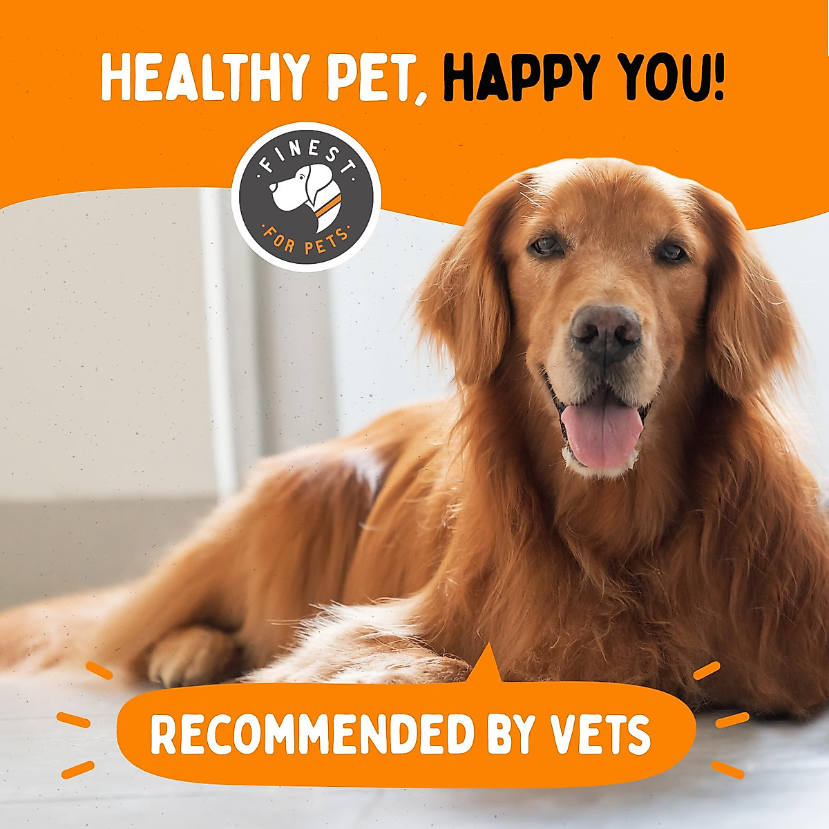 100% Pure Omega 3 Fish Oil Soft Gels for Dogs - Organic Skin, Coat & Joint Supplement - Boost Joint Health, Anti-Shedding & Itch Relief - Ideal for Medium to Large Dogs