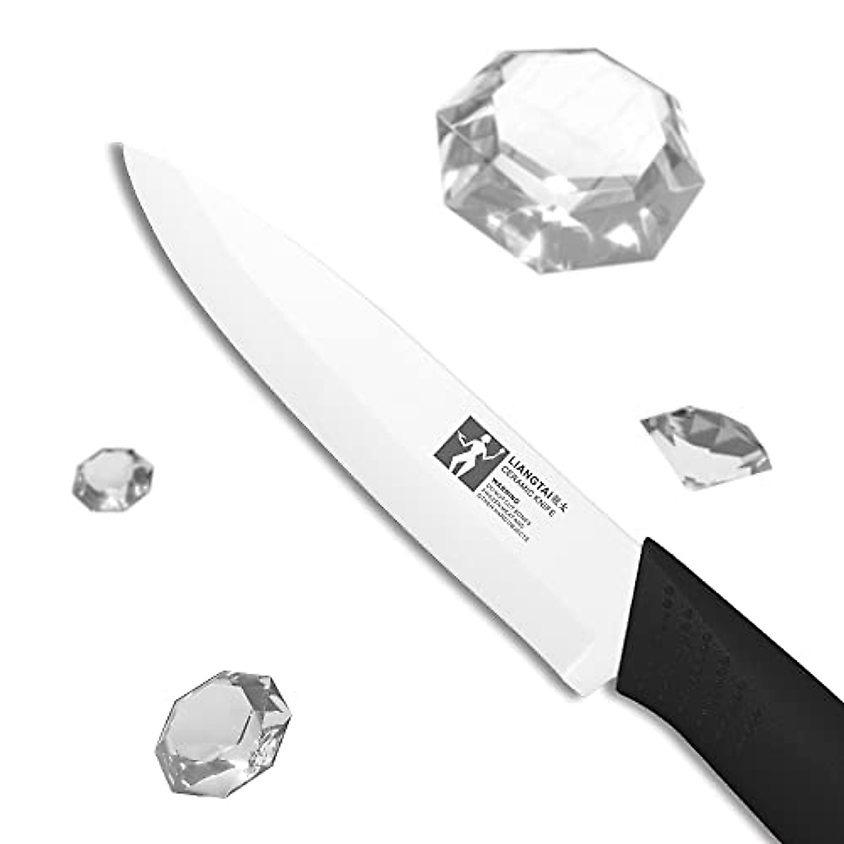 LIANGTAI Ceramic Knife 4 Inch Fruit Knife (Black Handle)