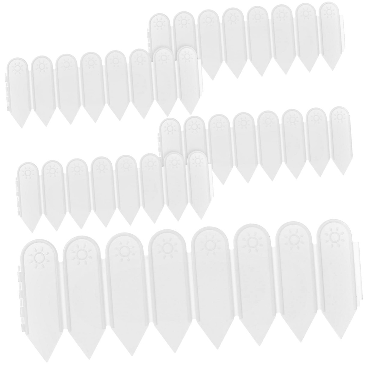 Happyyami 10 Pcs Outdoor Pet Fence Botanical Decor White Fence Pet Fences Garden Edging Plastic Fence Edgings Small Fence for Garden Dog Fence Outdoor Decorative Landscape Border Fringe Lawn