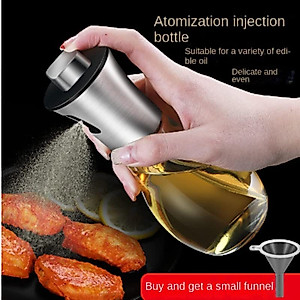 Oil Spray Bottle,200ml Oil Spray Versatile Glass,Olive Oil Sprayer Mister,Olive Oil Spray for Essential Oils | Cooking Oil Sprayer Salad Dressing Mister | Baking, Frying, BBQ