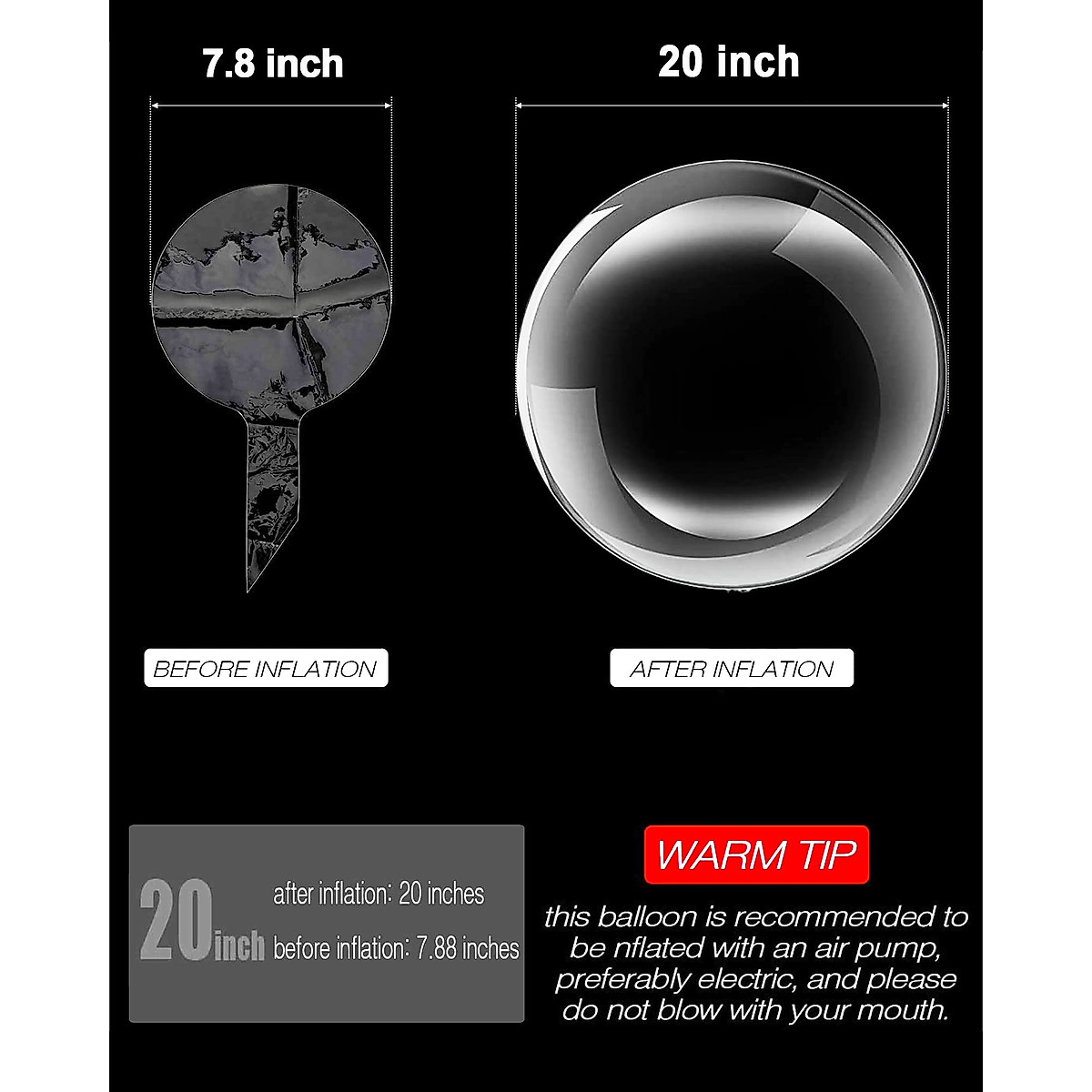 10 Pack LED Balloons with Sticks - Light Up Balloons LED Balloon, Clear Bobo Balloons with Lights, 20 Inch Bubble Balloons with Lights, Helium Lighted Balloons, Glow in the Dark Balloons for Party