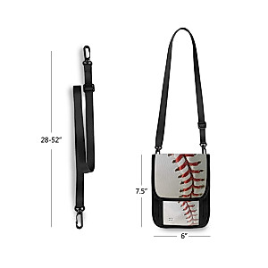 ALAZA Sport Ball Baseball Small Crossbody Wallet Purse Cell Phone Bag Rfid Passport Holder with Credit Card Slots
