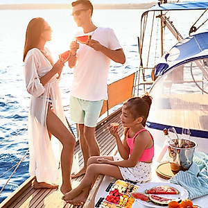 Menkxi Charcuterie Snackle Box, Waterproof Travel Charcuterie Containers Box with Lid Keeps Snacks Fresh Dry, Removable Dividers 24 Compartments, Ideal for the Boat, Beach, Picnics (Yellow)