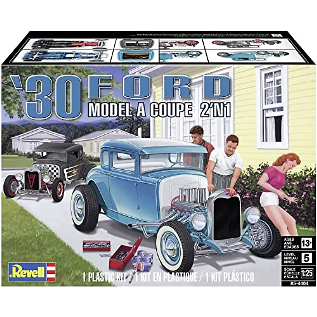 Revell 85-4464 1:25 1930 Ford Model A Coupe 2N1 Model Kit