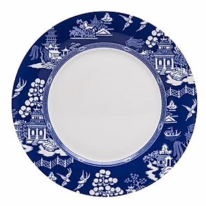 Grace Teaware (Blue Willow Scene) Set of 4 Dessert/Salad Plates 7.5-Inch, Made of Bone China