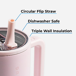 Pink Sand 20oz Traveler + Replacement Straws