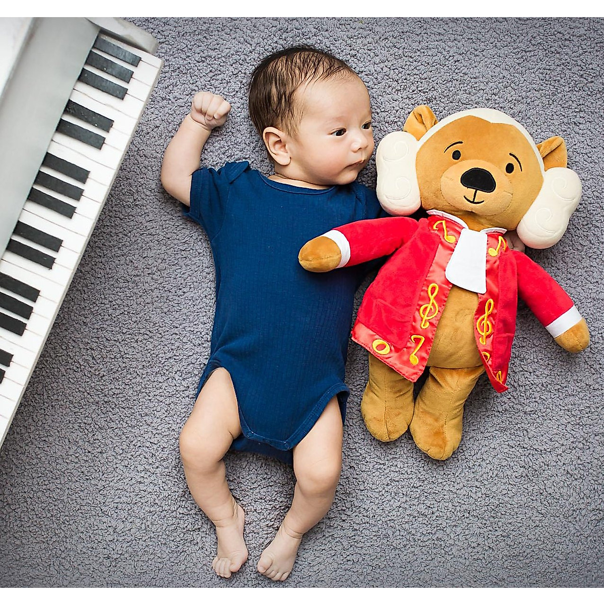 Vosego Amadeus Mozart Virtuoso Bear, 40 mins Classical Music for Babies, Educational Toy for Infants Kids Adults