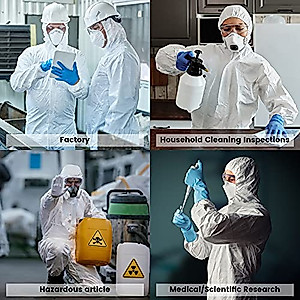 YIBER Hazmat Suits | 7 Sizes & Multiple Specifications Options | Heavy-duty Full Body Protective Suits Pressed From PPSB Material & PE film | Safe & Suitable For Countless Applications