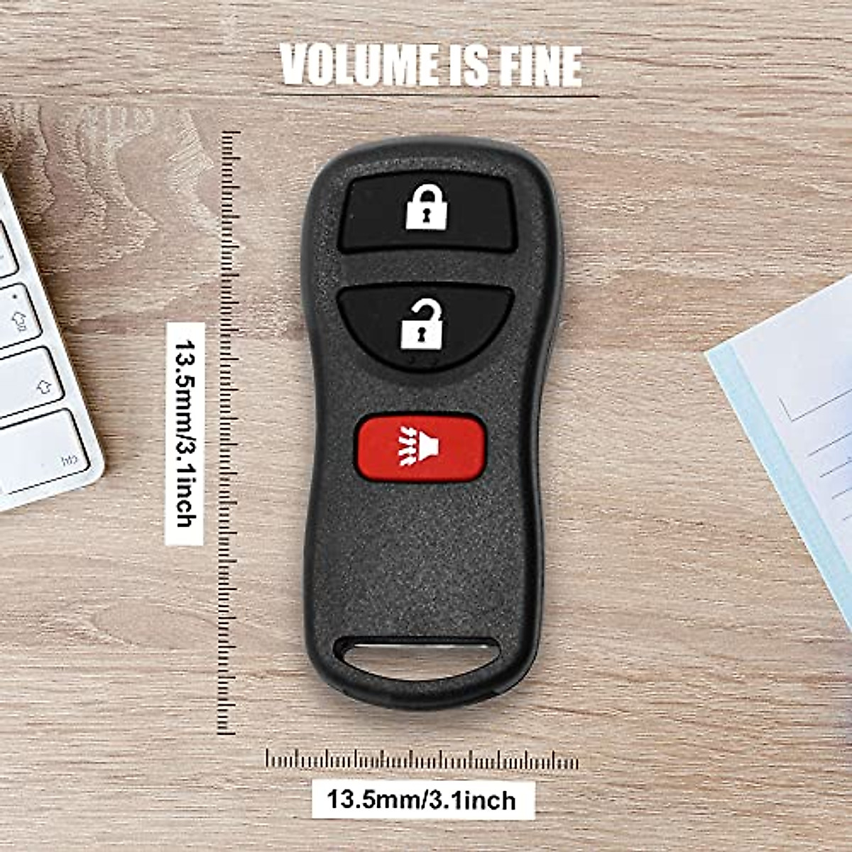 VOFONO Keyless Entry Remote Car Key Fob Car Fits for Nissan Frontier / Armada / Murano / Pathfinder / Titan / Versa / Xterra / Quest , Infiniti QX4 / FX35 / FX45 FCC ID: KBRASTU15, CWTWB1U733 (2 Pack)