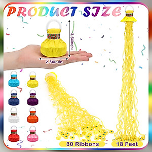 Arrowbash 48 Pcs Confetti Poppers Hand Throw Streamer Poppers No Mess Paper Cracker for Christmas Holiday Birthday Wedding New Years Party Reception Graduation Send off Celebration(Multicolor)