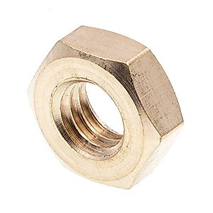 Prime-Line 9074534 Machine Screw Hex Nuts, 3/8 In.-16, Solid Brass (10 Pack)