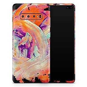 DesignSkinz Liquid Abstract Paint V35 Protective Vinyl Decal Wrap Skin Cover Compatible with The Samsung Galaxy S20 (Screen Trim & Back Glass Skin)