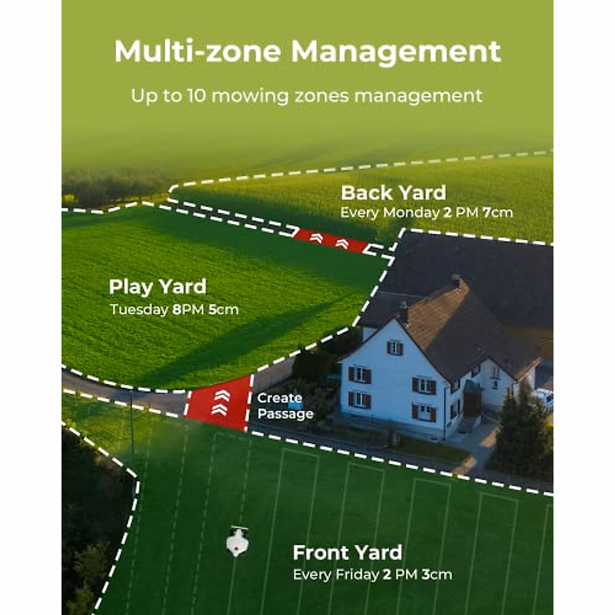 MAMMOTION LUBA AWD Robotic Lawn Mower for 1.25 Acre Lawn, APP Control with Virtual Boundaries, All-Wheel Drive, Multi-Zone Management