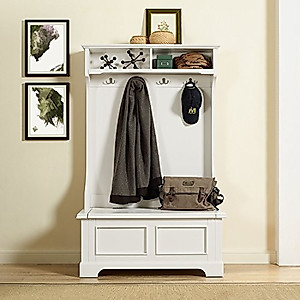 Crosley Furniture Campbell Hall Tree - White