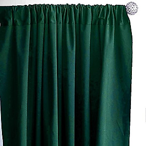 BalsaCircle 10 ft x 10 ft Hunter Green Polyester Photography Backdrop Drapes Curtains Panels - Wedding Decorations Home Party Reception Supplies