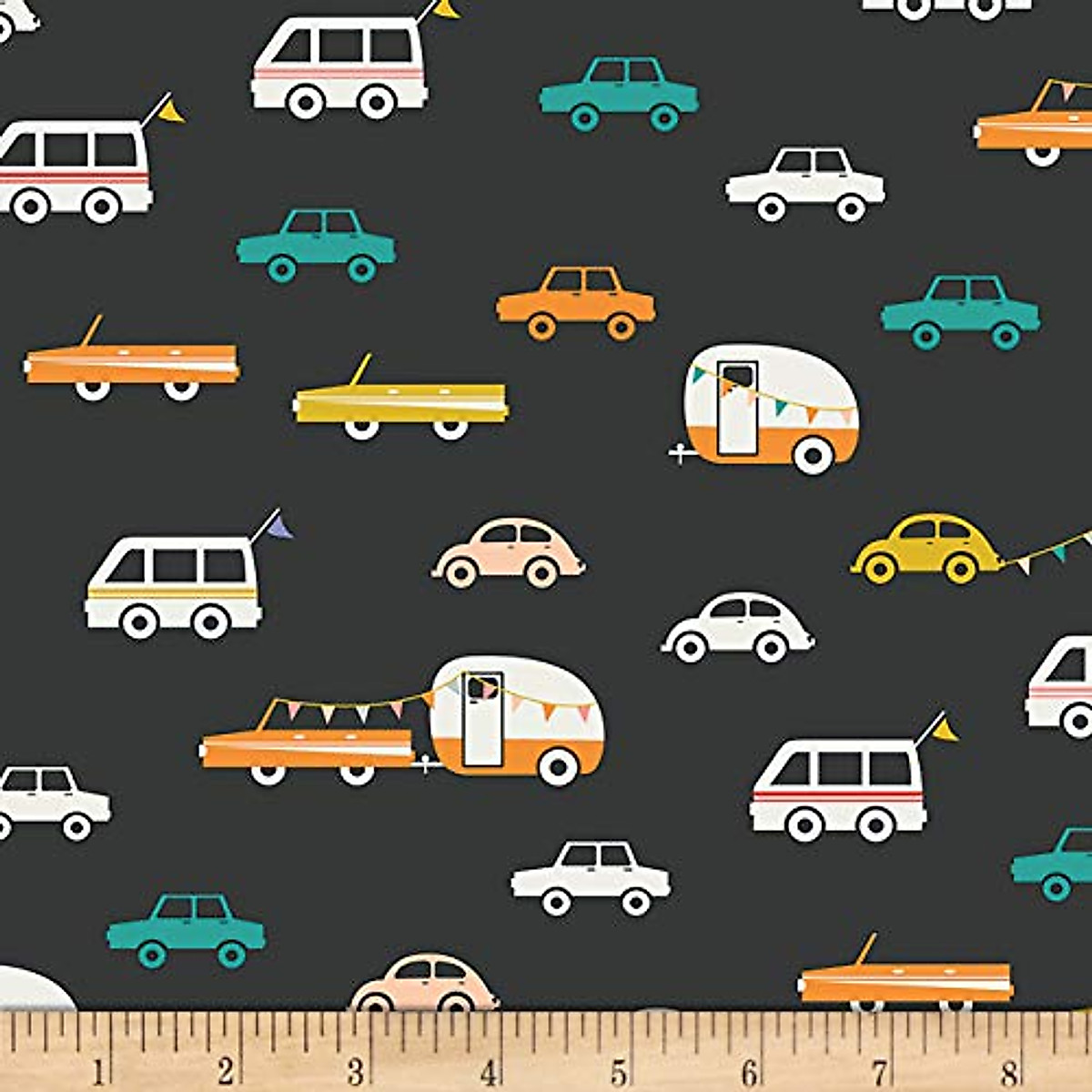 Art Gallery Fabrics Art Gallery Day Trip Joyride Night Fabric, Black