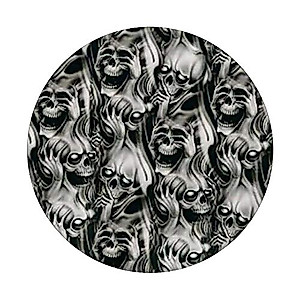 Unique Skull Hear No Evil, See No Evil, Speak No Evil PopSockets PopGrip: Swappable Grip for Phones & Tablets