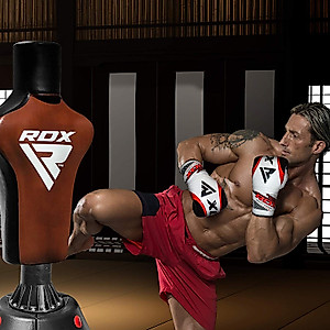 RDX Authentic Gel Bag Mitts Boxing Gloves Grappling Punch MMA UFC-Color Black, Red