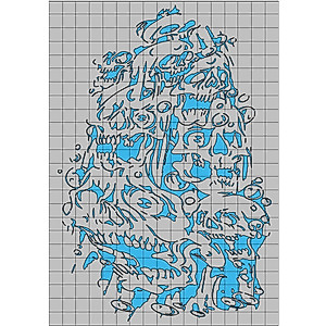 SKL2001P Skull Grave Yard RC Body Spray Paint Mask/Stencil