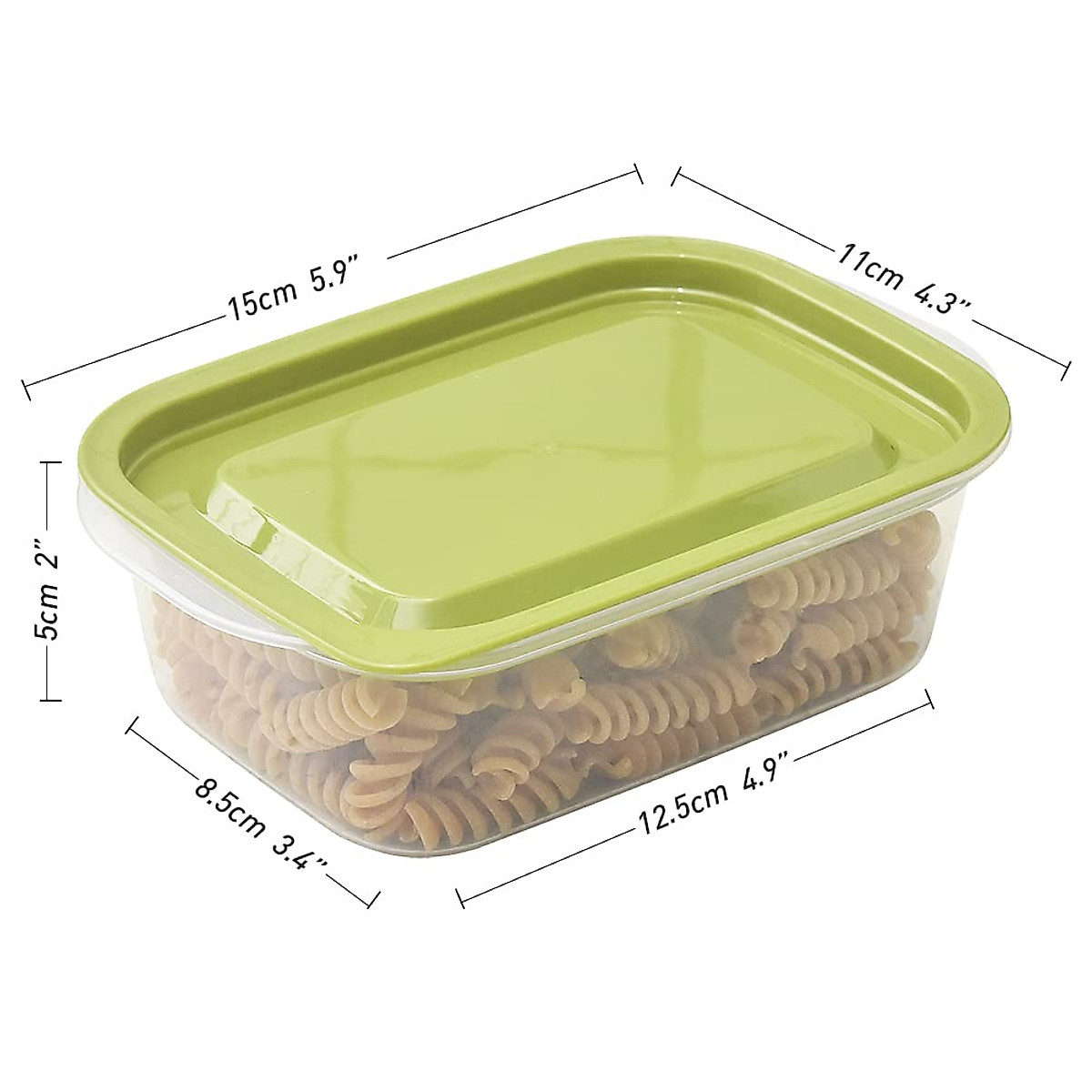 Cozihom Food Storage Containers with Lids, BPA-Free Meal Prep Storage Box, Reusable, Stackable, with Lids and Steam Vent, Microwave & Dishwasher Safe, 13Oz/400ml, Set of 5