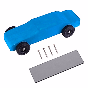 Ruisita 3 Ounce Stick On Flex Weight 4 Packs Speed Axles Set Cuttable Flexible Tape Weight Polished Speed Axles Compatible with Pinewood Car Race