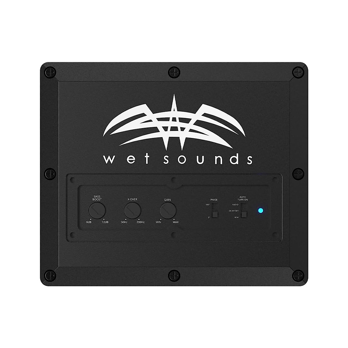 wet sounds | Stealth AS-6 | High Efficiency, 6.5" Active Marine Powered Subwoofer with Built-in 250 Watt Amp | Remote Level Control Included (Black)