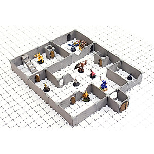 Dirt Cheap Dungeons Modular Dungeon System - Squire Set TT RPG Terrain Building for Dungeons & Dragons, Pathfinder, War Gaming, and More!