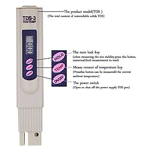 R H TDS Meter TDS Meter Digital Water Tester - TDS, EC & Temperature Meter 3 in 1, 0-9999 ppm Accurate, PPM Meter for Drinking Water Test, Coffee, Swimming Pool, Aquarium, RO/DI System, Hydroponics
